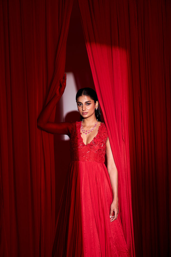 MARGARET GOWN - SCARLET – Issa Studio